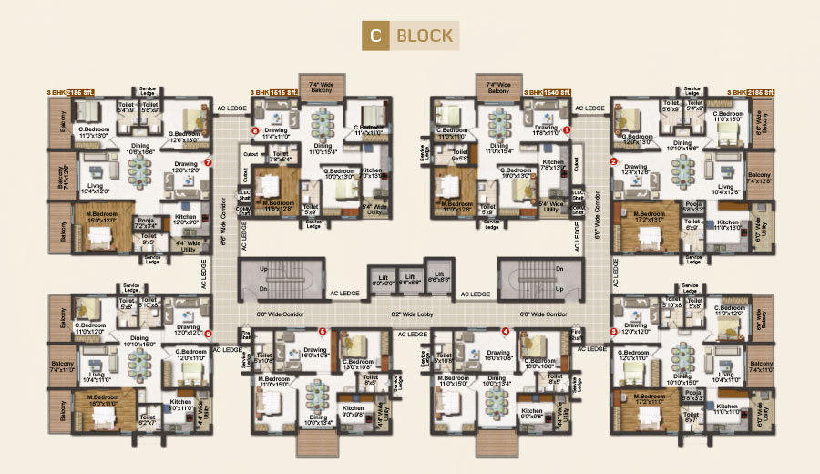 Frontline Seven: 3 BHK Flats in Kokapet, Hyderabad